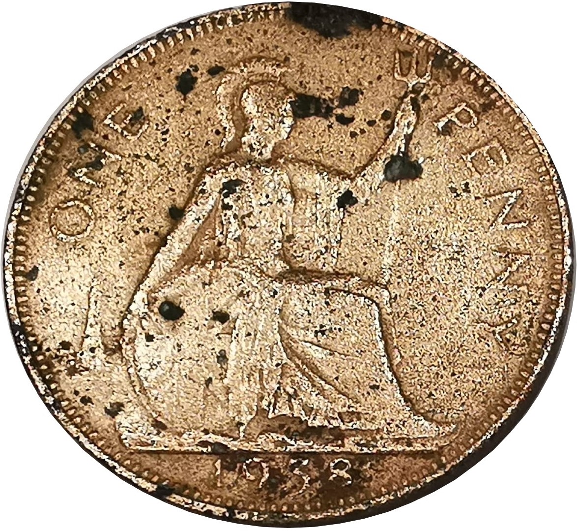 Verenigd Koninkrijk: 1 penny 1938 – ©Metaaldetectie Vlaanderen – Metal ...